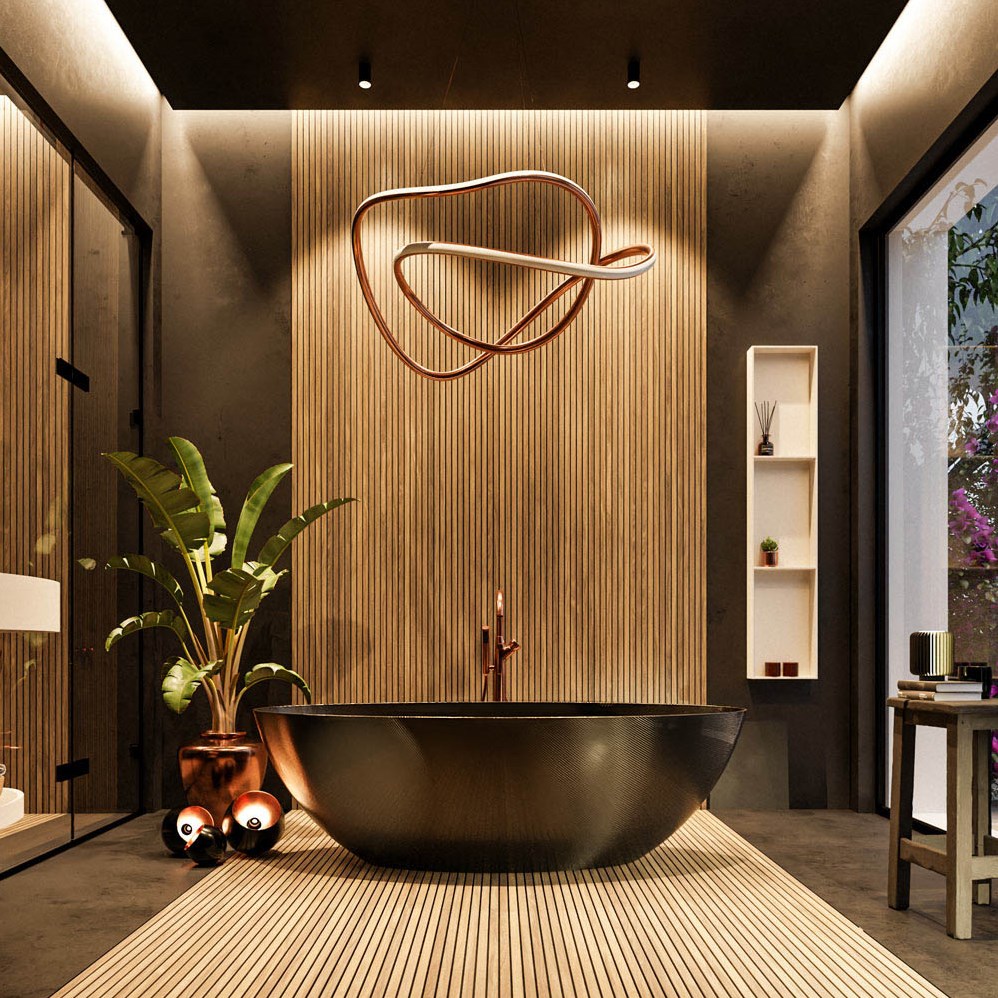 FLOAT CARBON freestanding bath Carbon fiber 170x80cm color Fibre.