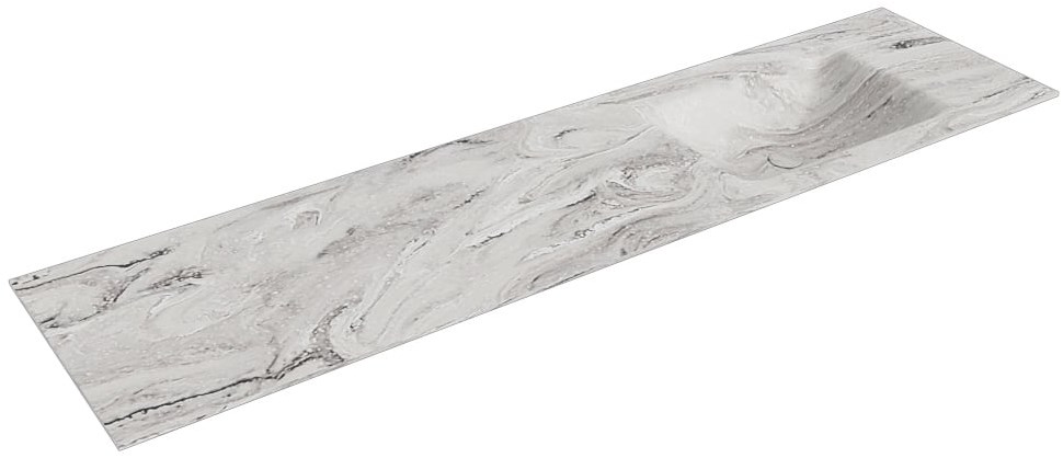 CLOUD Glace Lavabo encastrado de solid surface 181cm. Posición del ...