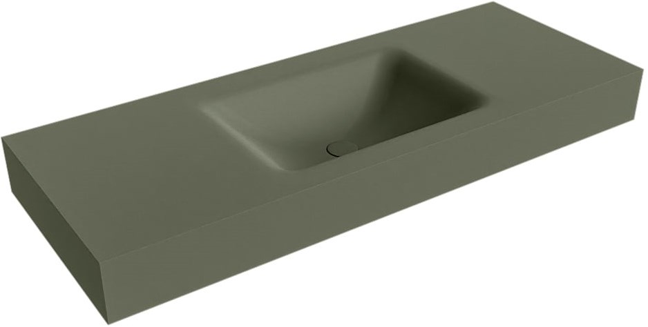 CLOUD Army Lavabo suspendido de solid surface 121cm. Posición del ...