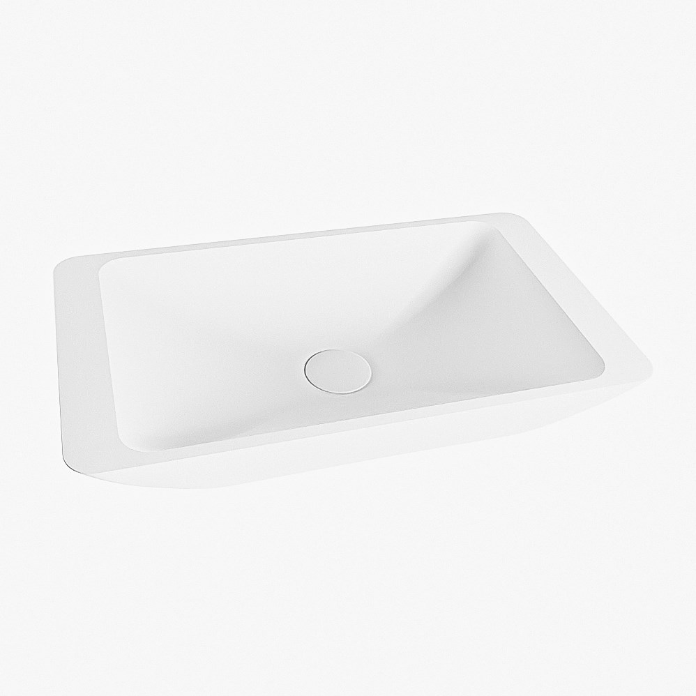 TOPI aufsatzwaschbecken solid surface 60cm farbe Talc / Talc.